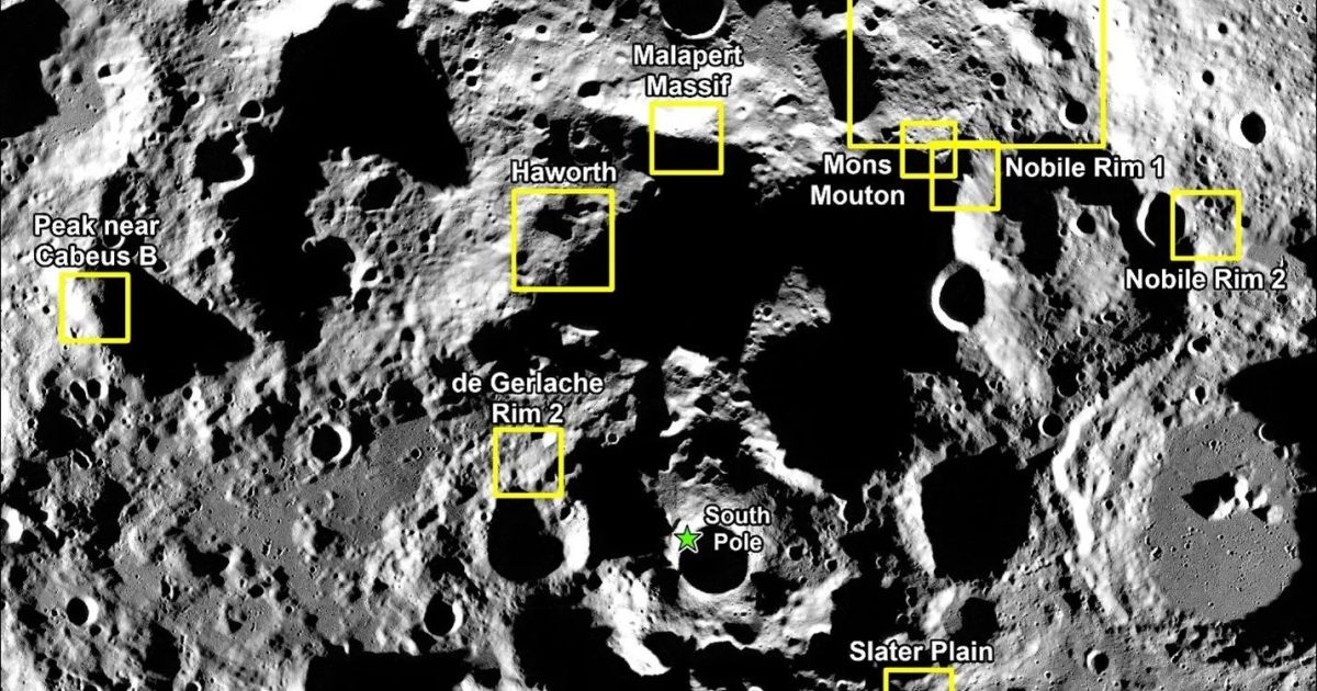 Nine Moon landing sites revealed for artemis 3 mission